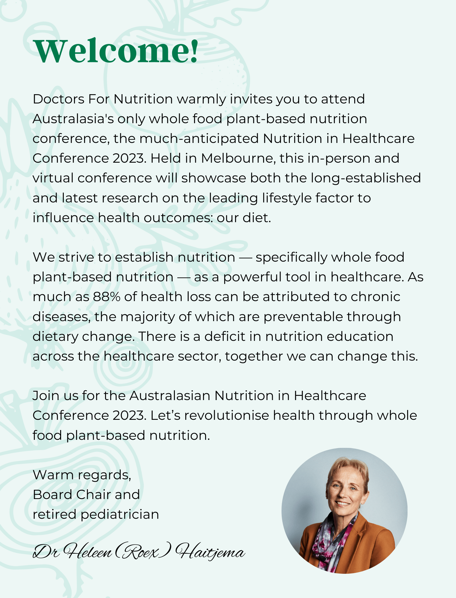 Nutrition in Healthcare Conference 2023 hosted by Doctors For Nutrition